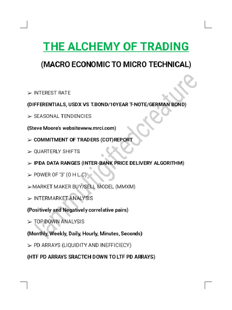 The Alchemy of Trading. - Phoenix | PDF