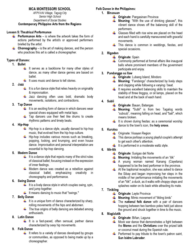 CPAR Lesson 5 and 6 Module | PDF | Dances | Performing Arts