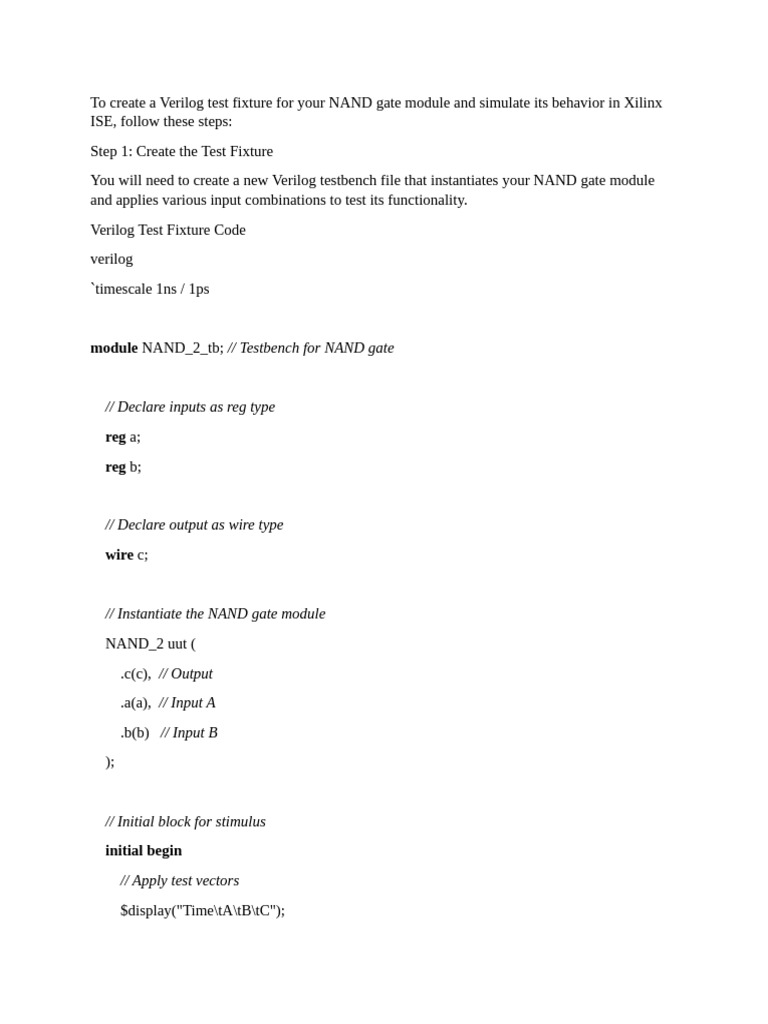 Verilog Text Fixture | PDF | Computer Science | Software Engineering Verilog Text Fixture | PDF | Computer Science | Software Engineering