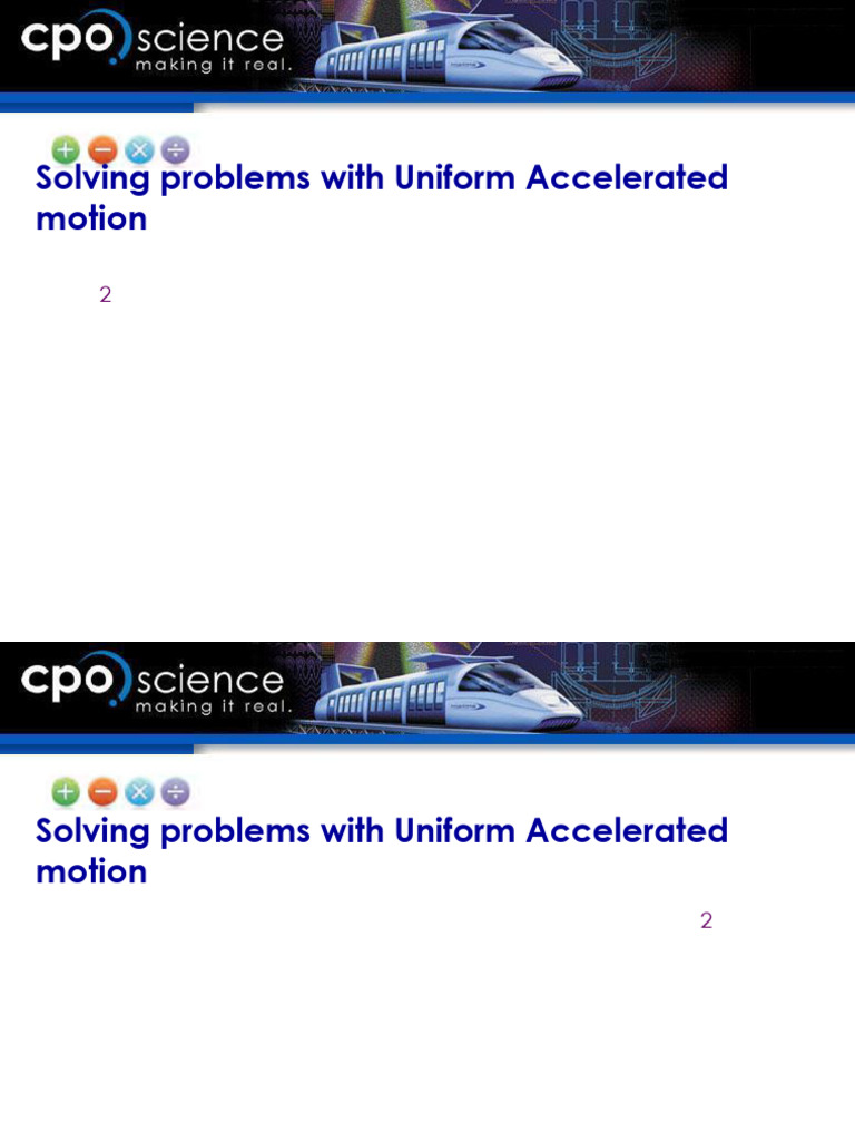Uniform Accelerated Motion Worksheet | PDF | Science & Mathematics