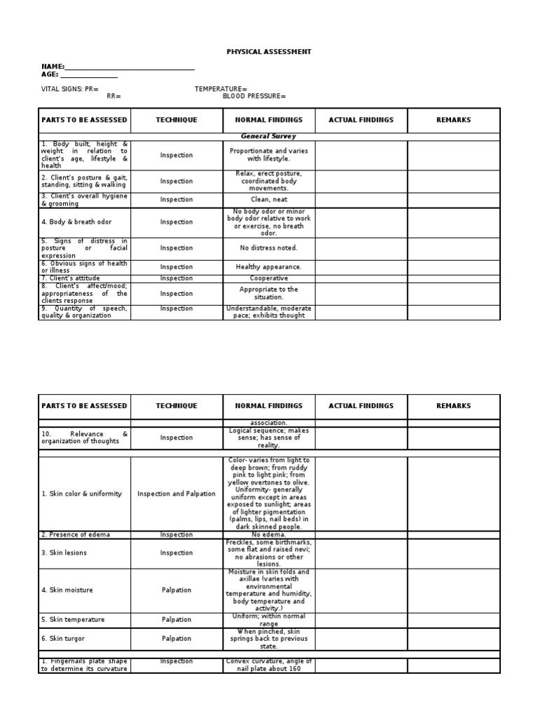 PA Format | PDF | Nail (Anatomy) | Visual Acuity