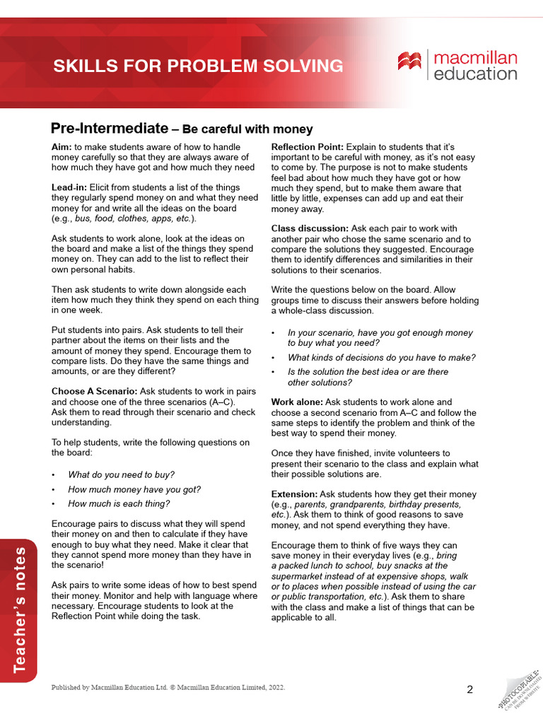 Sfps Preint Becarefulwithmoney TN 780738 | PDF | Money | Cognition