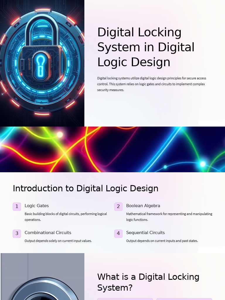 Digital Locking System in Digital Logic Design | PDF | Logic Gate | Access Control