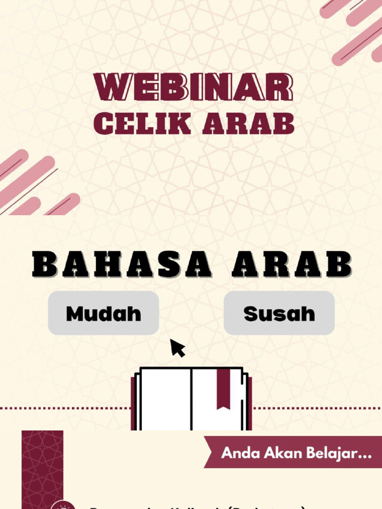 Modul Webinar Celik Arab (Wca) | PDF