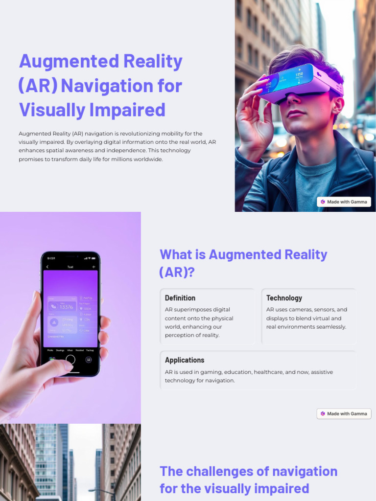 Augmented Reality AR Navigation For Visually Impaired | PDF | Augmented Reality | Cognitive Science
