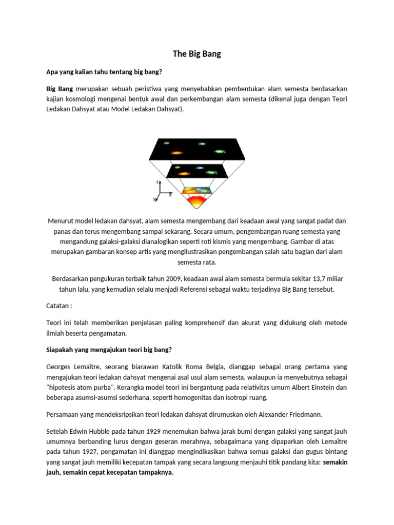 Teori Big Bang: Asal Usul Alam Semesta | PDF