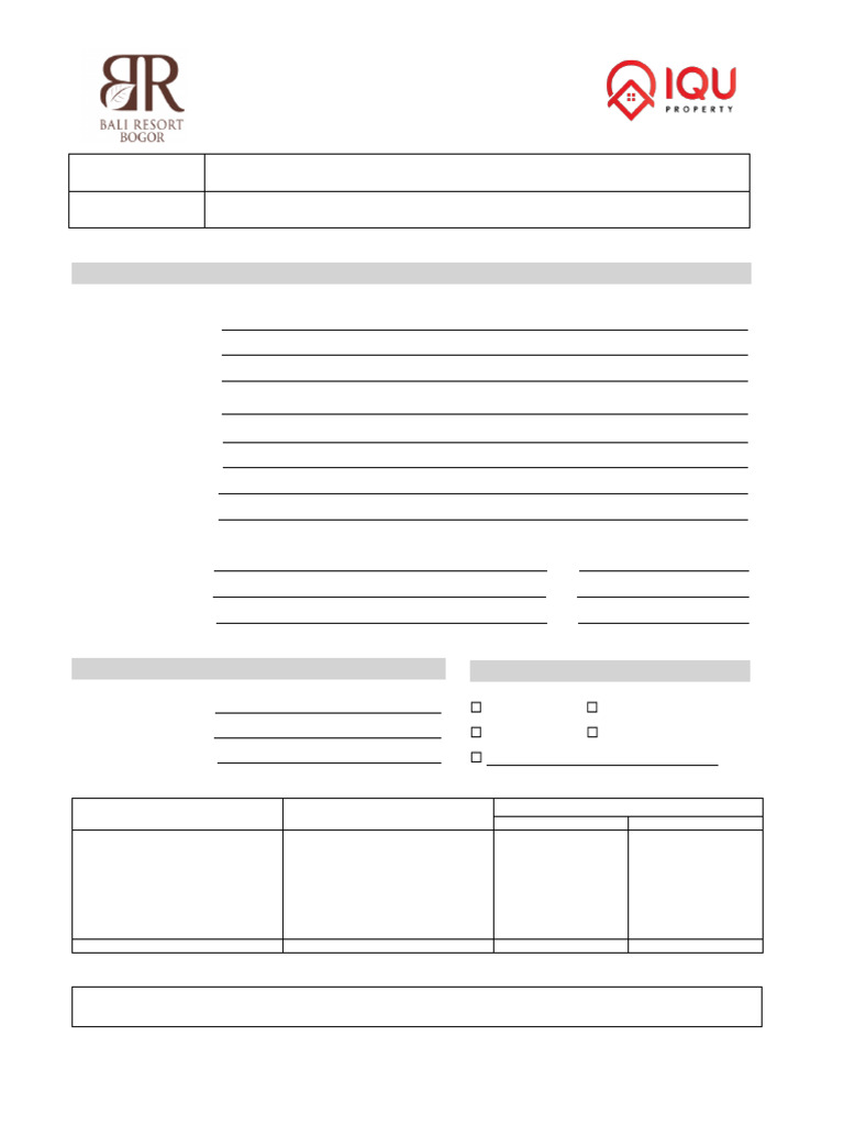 Pendaftaran Sub-Agent Bali Resort | PDF