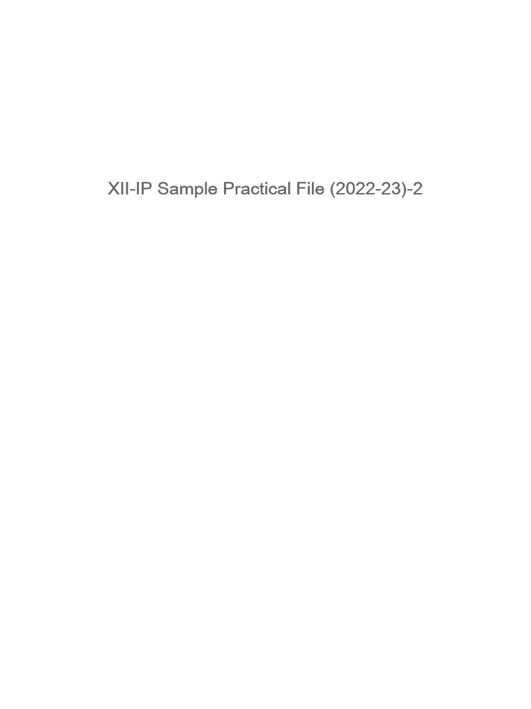 Class XII-final Practical File | PDF | Histogram | Data Management Software
