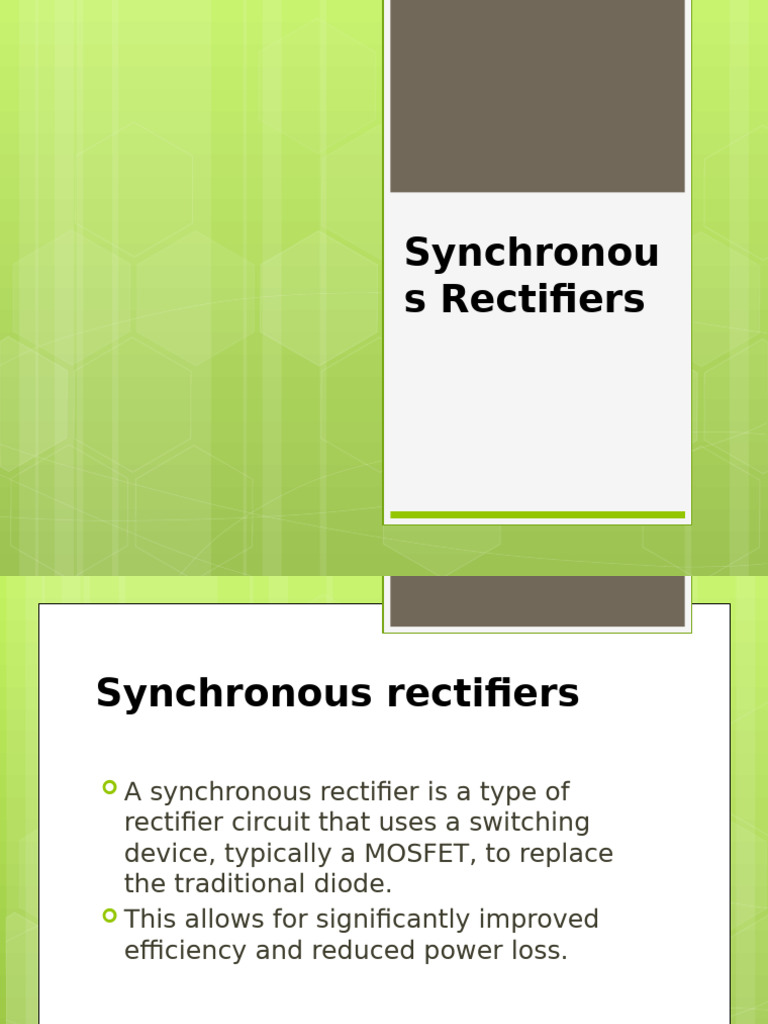Synchronous Rectifier | PDF
