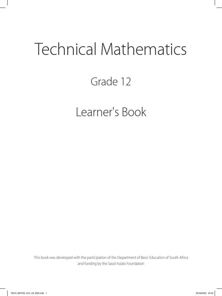Tech Maths g12 LB Eng | PDF | Division (Mathematics) | Factorization