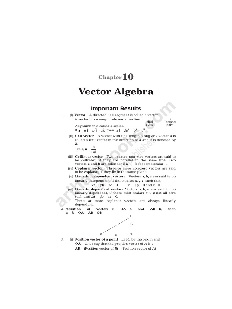 Ncert Class 12 Chapter 10 | PDF | Euclidean Vector | Abstract Algebra