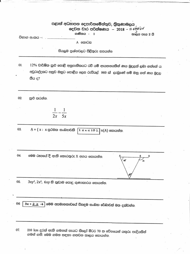 Grade 11 Maths Exam Papers PDF | PDF | Teaching Methods & Materials