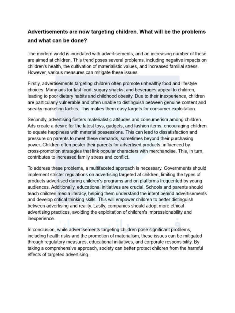 Writing Task 2 Sample Answers | PDF | Advertising | Consumerism