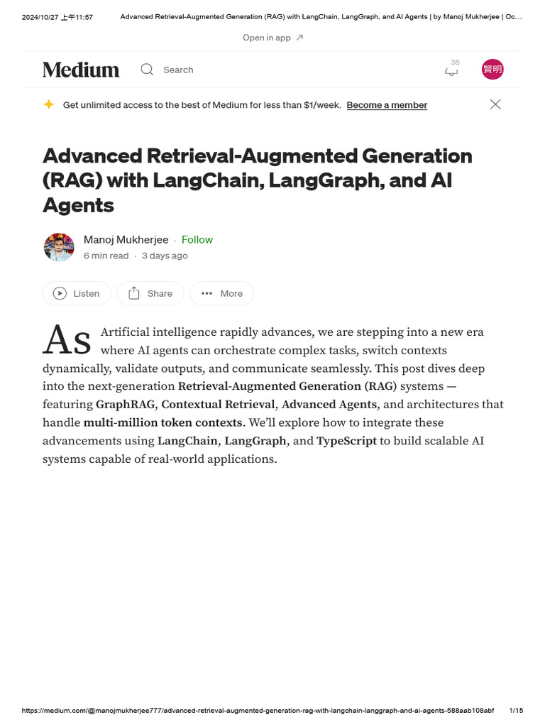 Advanced Retrieval-Augmented Generation (RAG) With LangChain, LangGraph ...