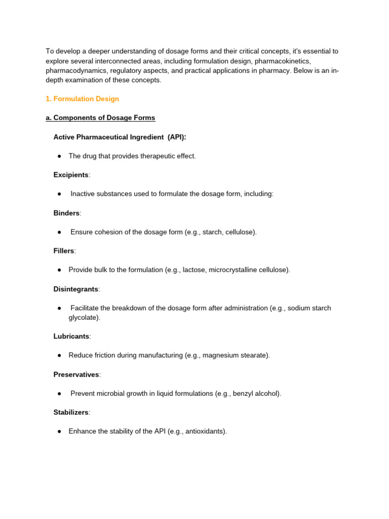 Basics of Dosage Form | PDF | Pharmaceutical Formulation | Pharmacology