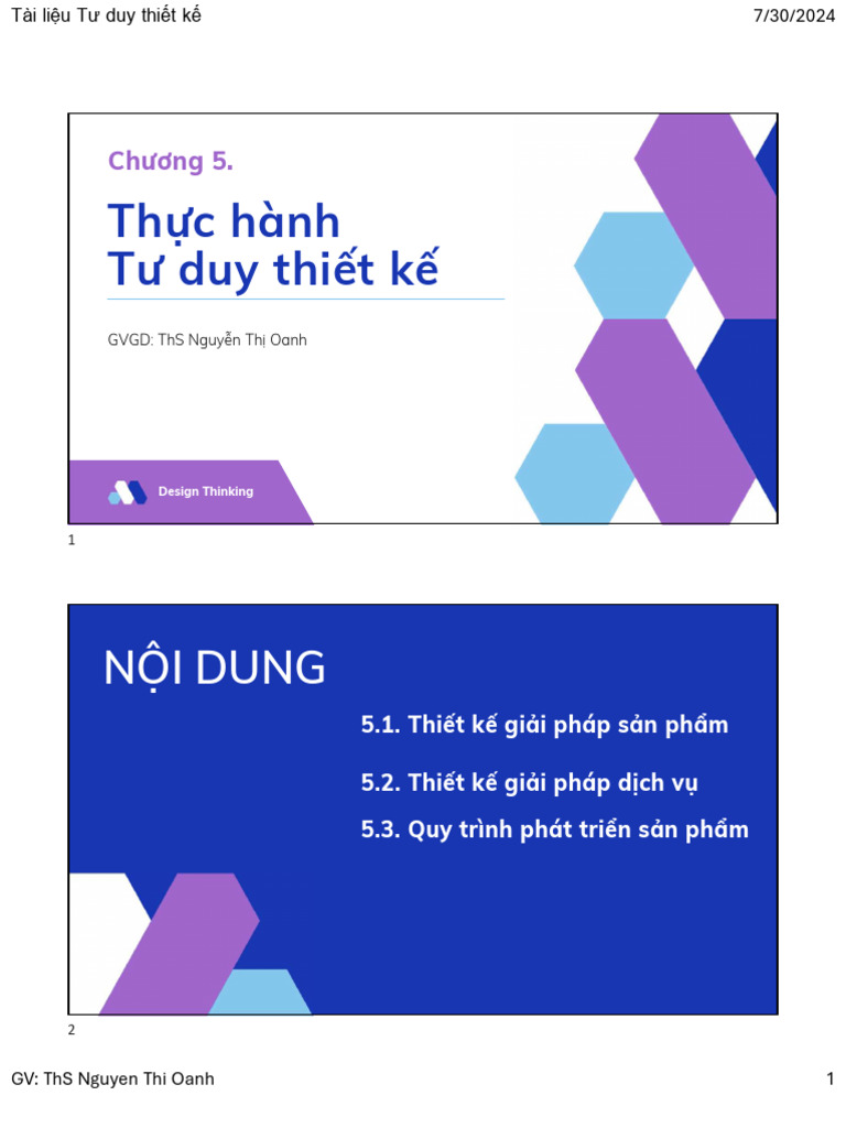 Tư duy thiết kế ftu, chương 5 | PDF