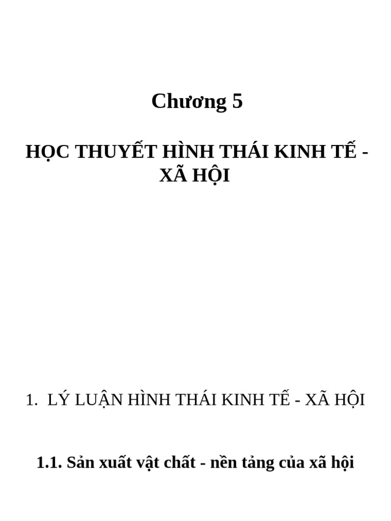Chuong 5 Hoc Thuyet HT KT-XH (G I HV) | PDF