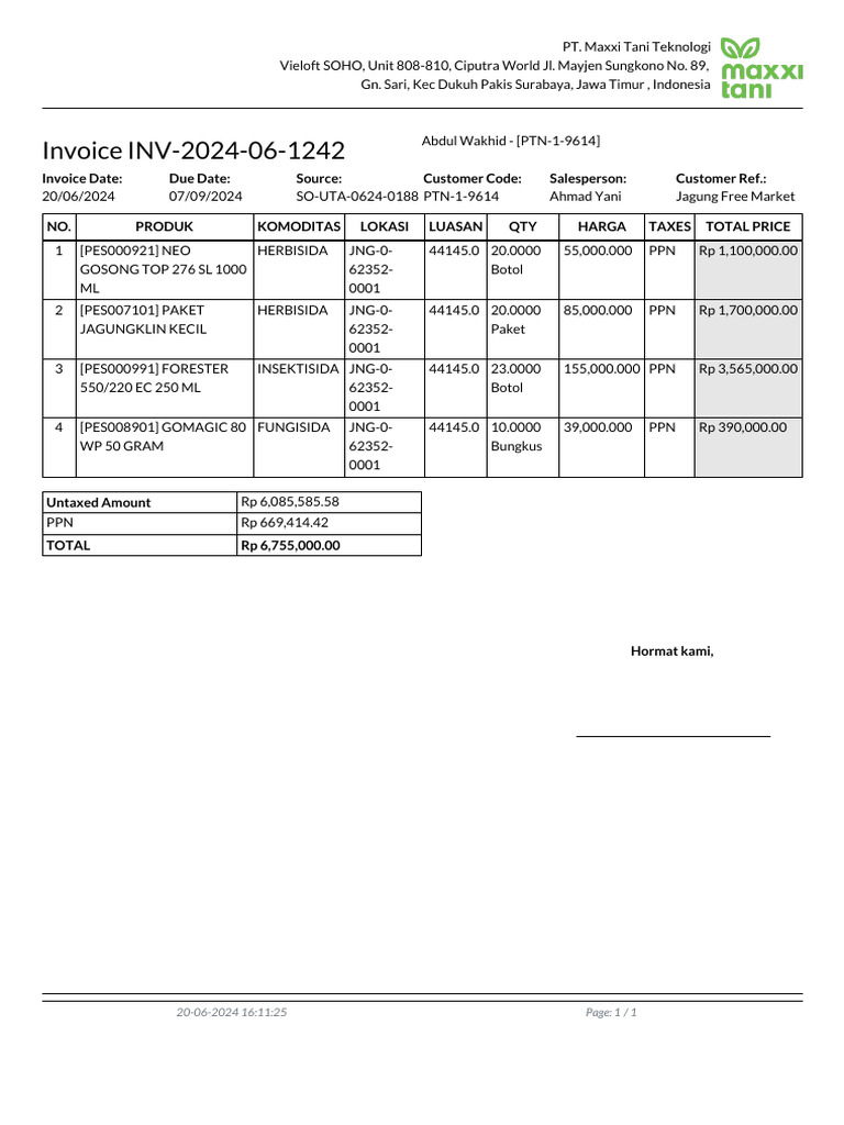 Invoice INV 2024 06 1242 Posted | PDF