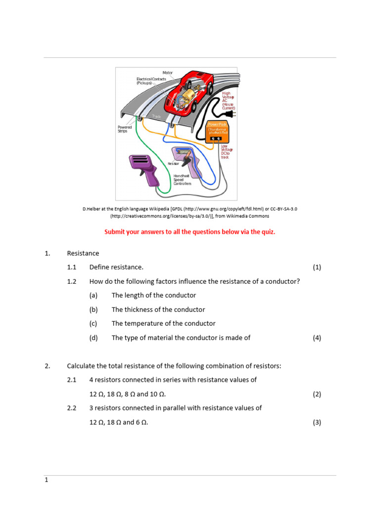 Worksheet - Electric Circuits 2 | PDF | Electrical Resistance And ...