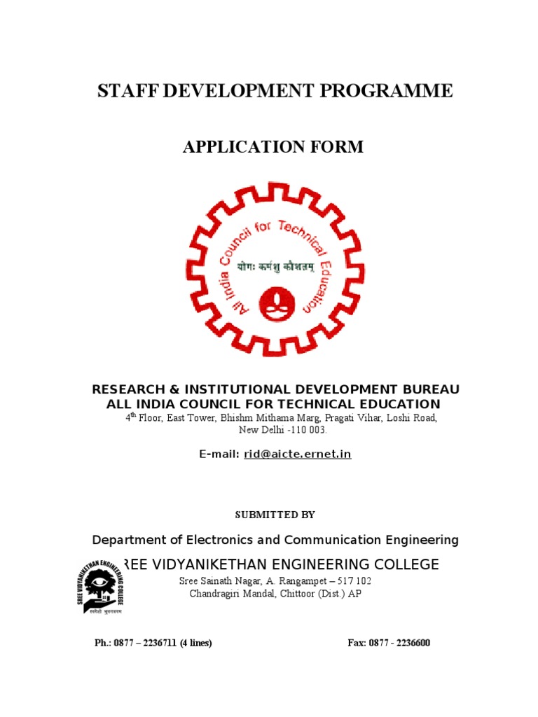 Staff Development Programme | PDF | Doctor Of Philosophy | Electrical Engineering