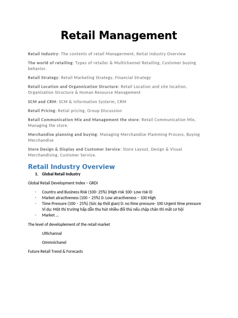 Retail Management | PDF