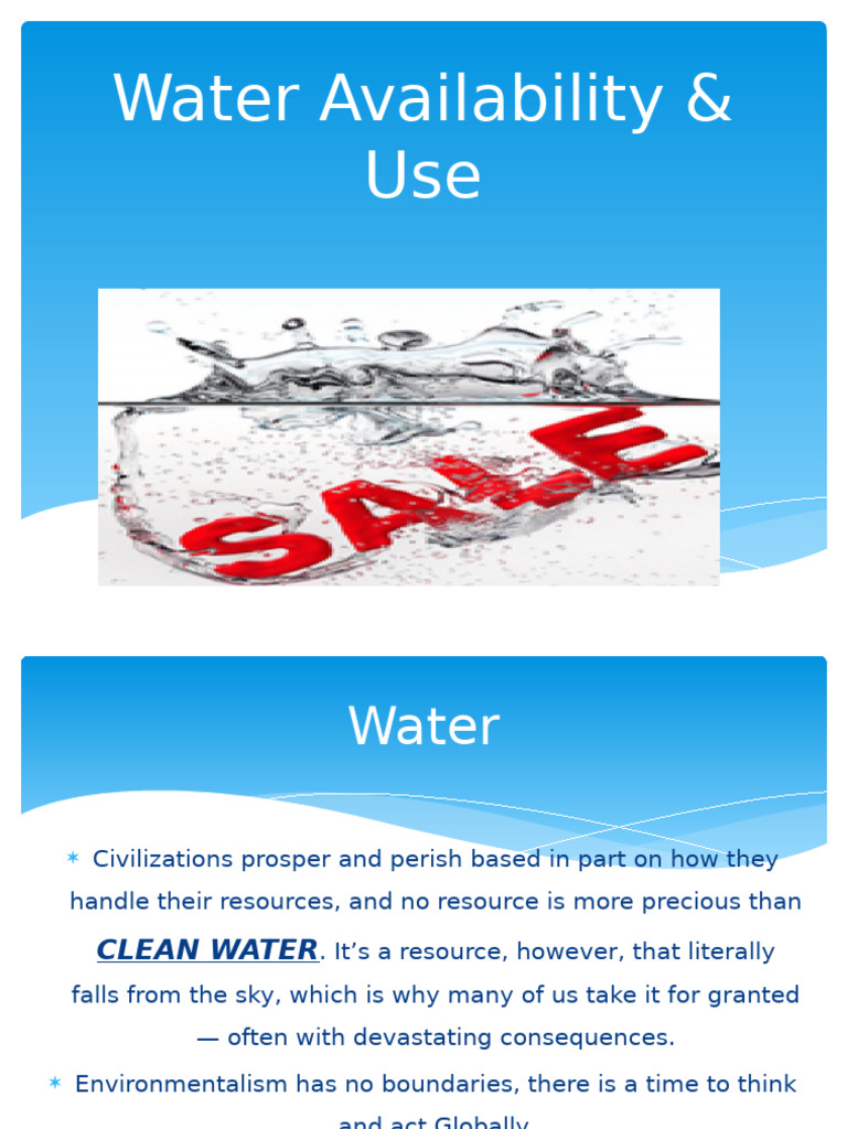 Water Availability - Use 12052024 023503pm 23102024 015454pm | PDF ...