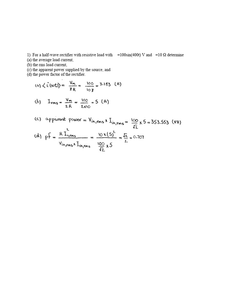 EE 353 HW #6 - Solution | PDF