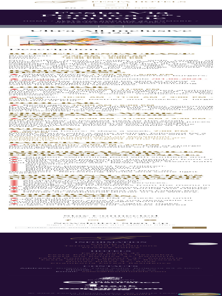 All Inclusive - Description 2 | PDF | Drink | Lunch