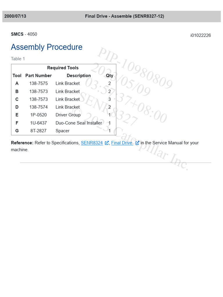 D8R Final Drive Assembly | PDF | Gear | Manufactured Goods