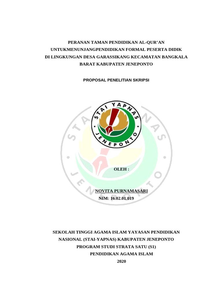 Proposal Skripsi | PDF
