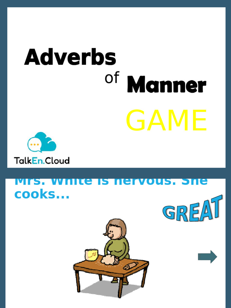 Adverbs of Manner Games 10070 | PDF