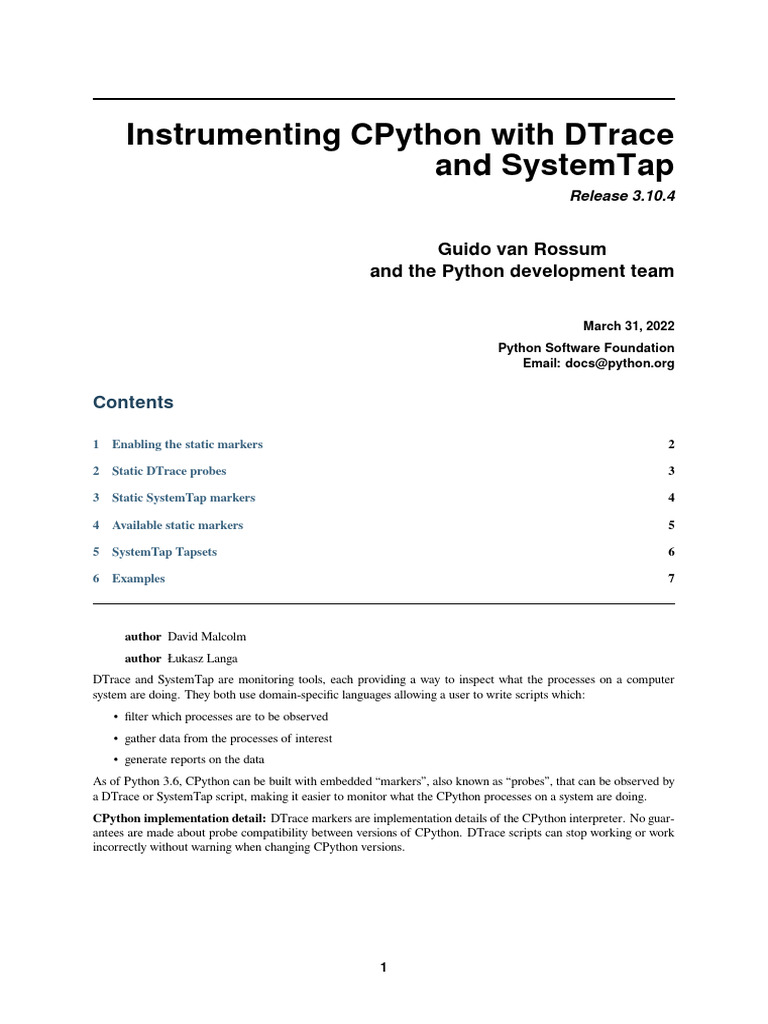 Howto Instrumentation | PDF | Linux | Python (Programming Language)