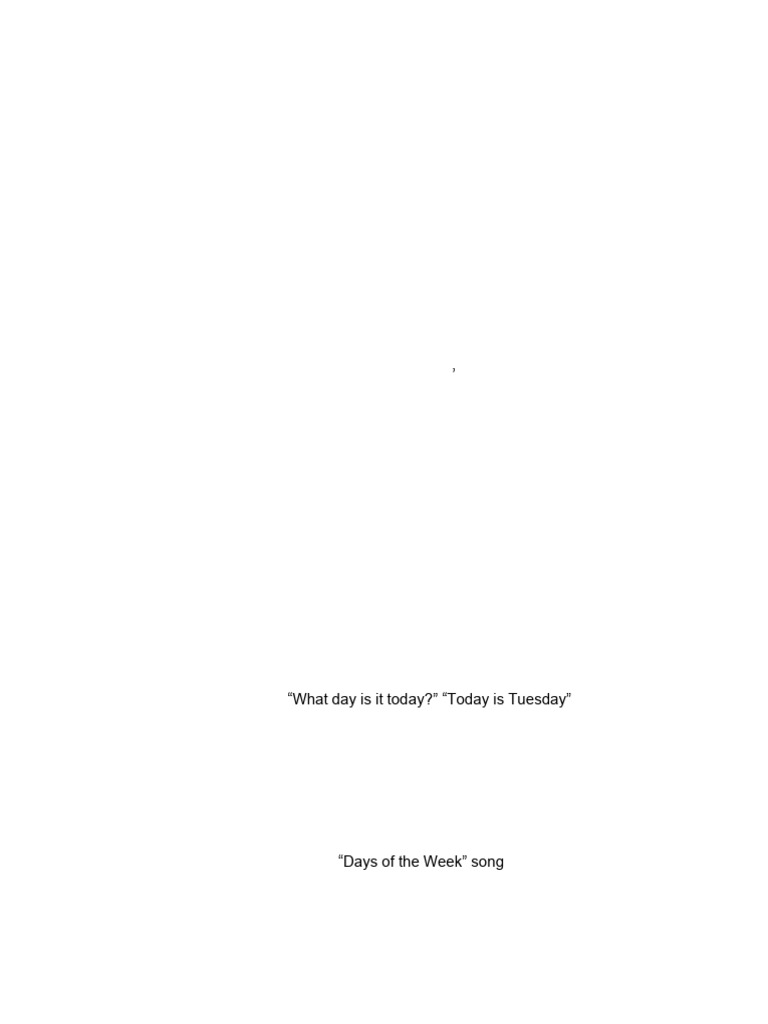 Assignment 2 Lesson Plans | PDF | Workweek And Weekend | Cognition