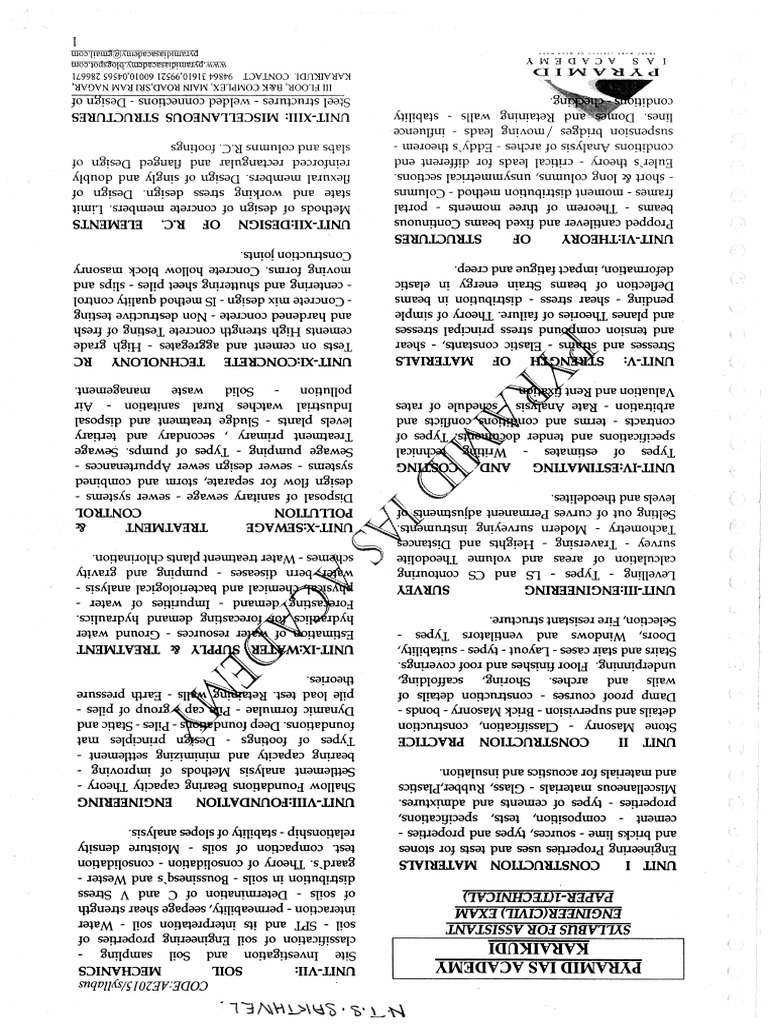 AE Civil Material (All Subjects) - 1 | PDF