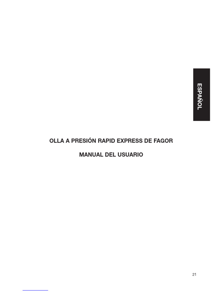 Olla Express Manual | PDF | Cocción a presión