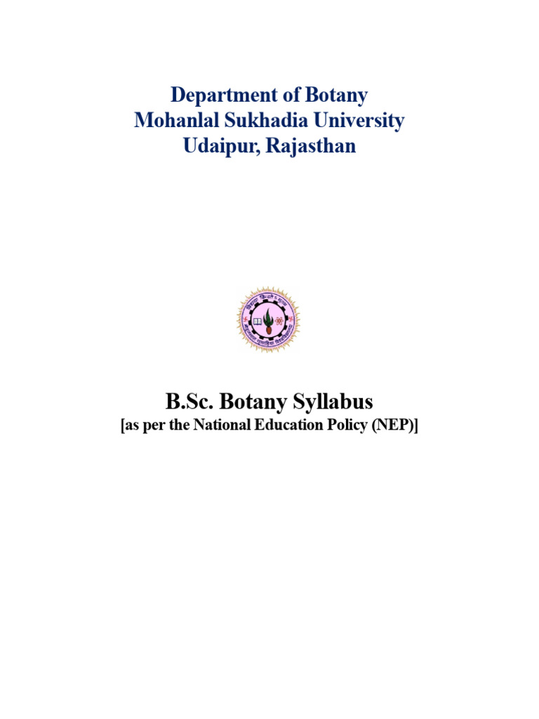 Botany UG Syllabus NEP 2020 | PDF | Gene | Genetics
