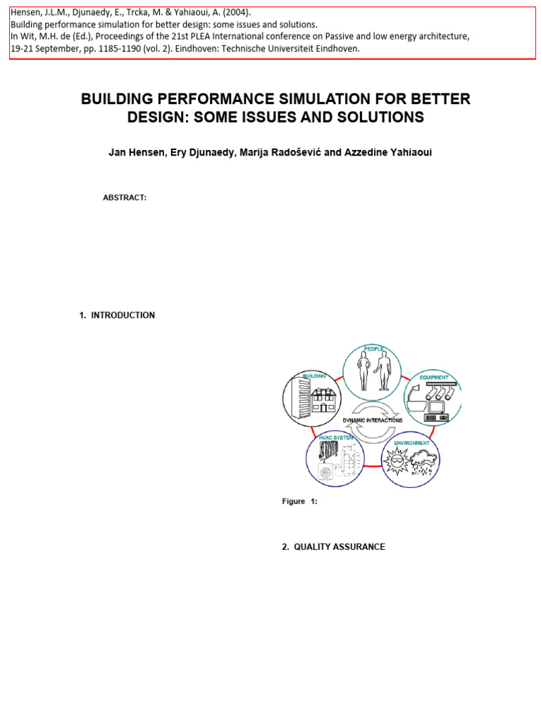 Building Simulation: Issues & Solutions | PDF | Simulation | Computational Fluid Dynamics