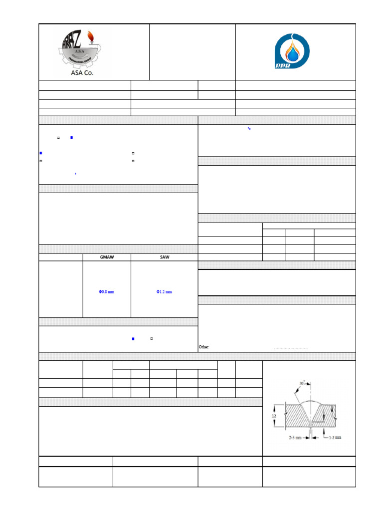 GMAW + SAW Welding Procedure WPS | PDF | Welding | Construction