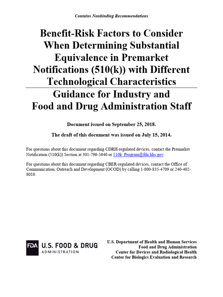 Benefit Risk Ration - FDA | PDF | Federal Food | Risk