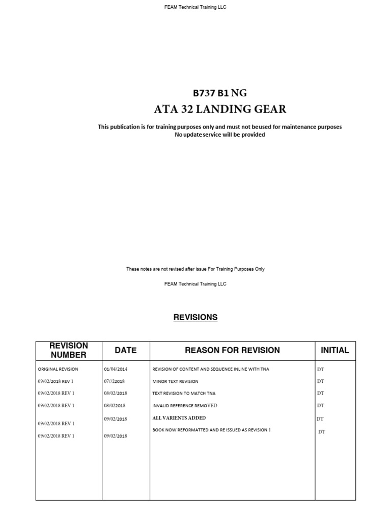 B737NG ATA 32 Landing Gear | PDF