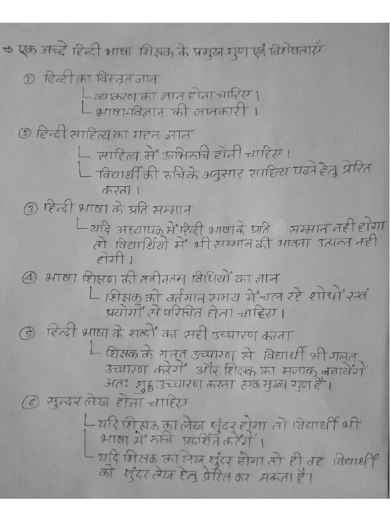 Assignment... Hindi Teacher | PDF