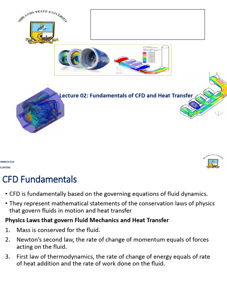 HMECH514 - CFD and Numerical ThermoFlow - Lecture - 02 | PDF | Finite Difference | Fluid Mechanics