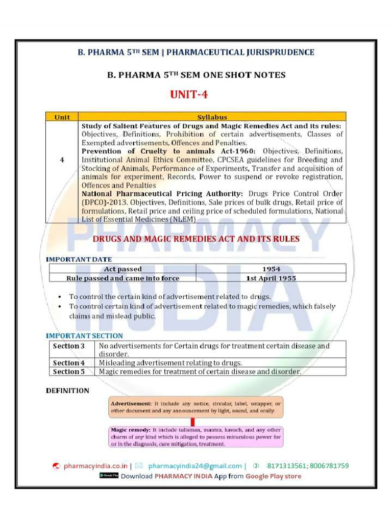 PJ Unit 4 B Pharmacy | PDF