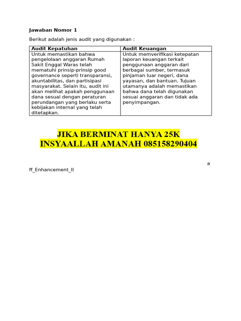 TMK 1 Audit Manajemen | PDF | Karier & Perkembangan | Bisnis