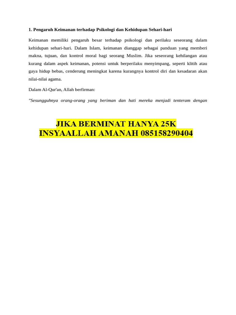 TMK 1 Pendidikan Agama Islam | PDF