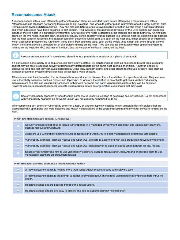 4 - Reconnaissance Attack | PDF