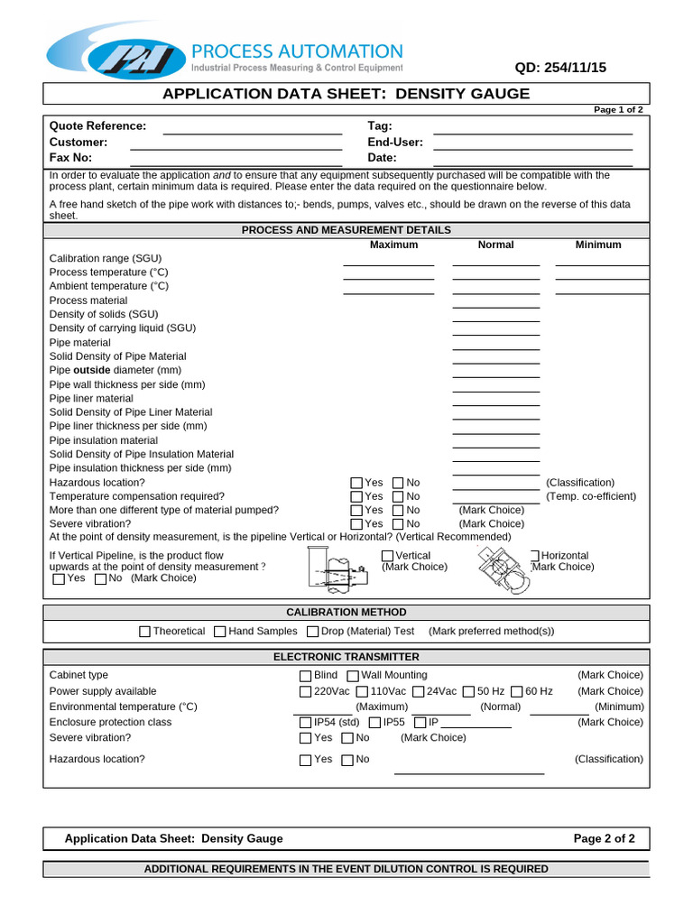 ADS Density Gauge 1 | PDF | Pipe (Fluid Conveyance) | Density