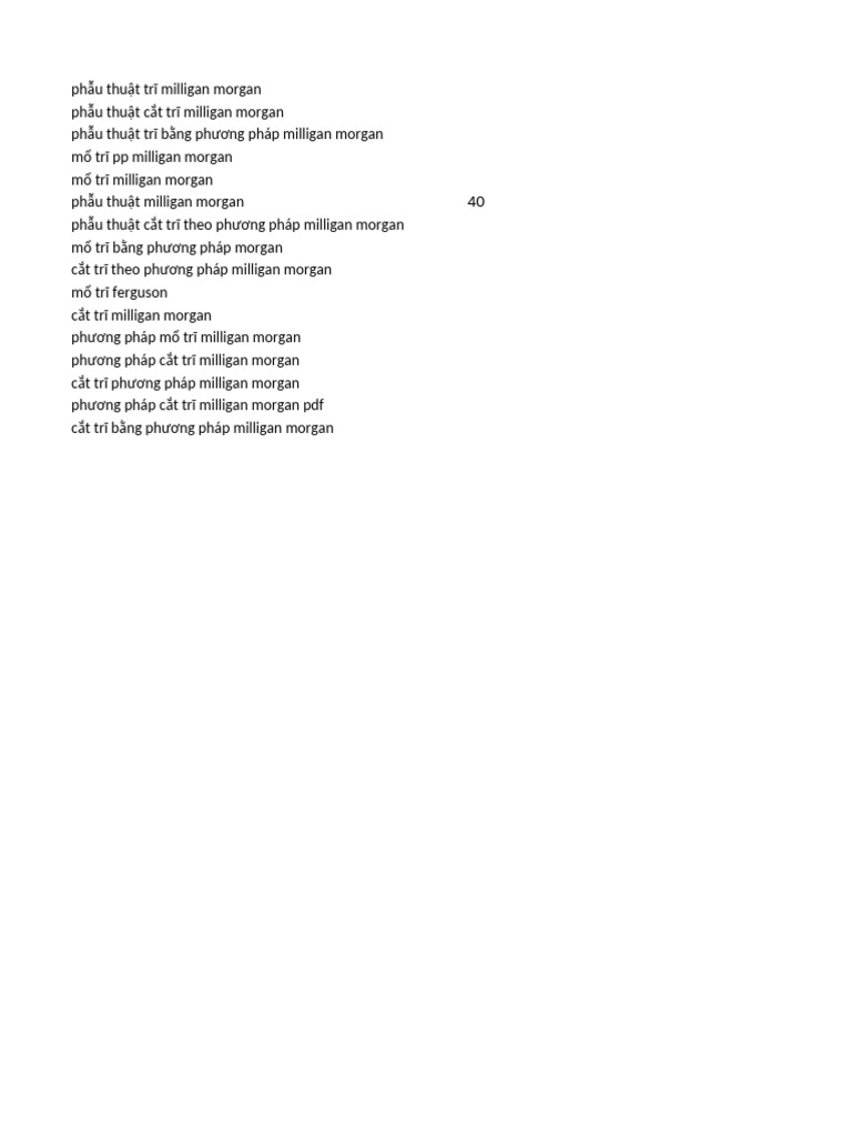 đốt trĩ milligan morgan | PDF