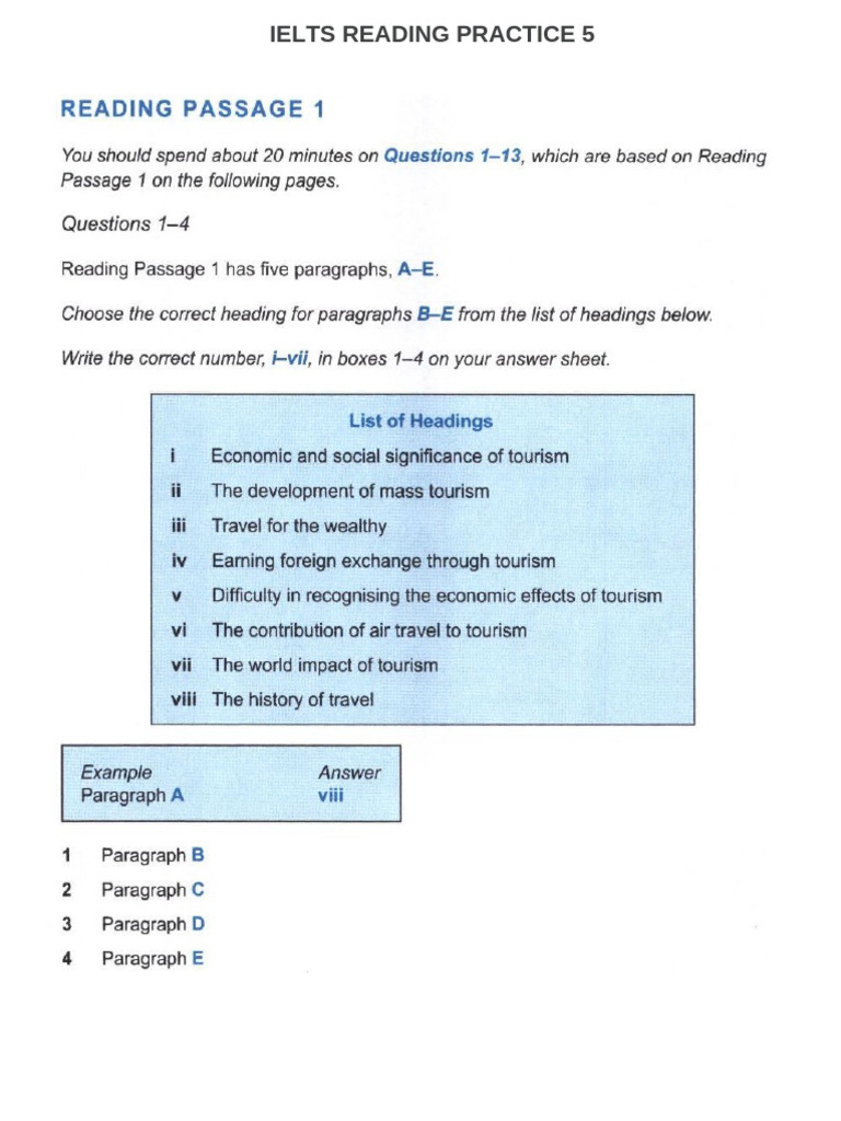 IELTS Reading Sample 5 | PDF
