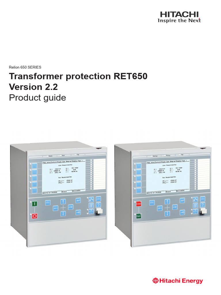 1MRK504172-BEN - en - K - Product Guide, Transformer Protection RET650 ...